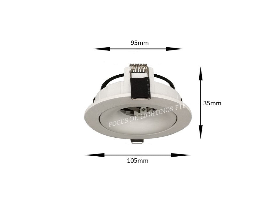 DL 135 SERIES DESIGNER RECESSED SPOTLIGHT 135 -CONCAVE ROUND - FOCUS DE ...