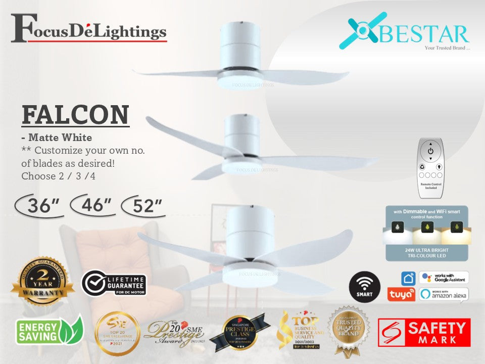 *SMART SERIES* BESTAR DC-CEILING FAN FALCON 36"/46"/52" - FOCUS DE ...