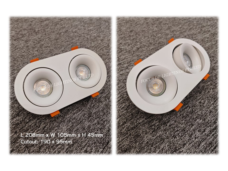 DL 135 SERIES DESIGNER RECESSED SPOTLIGHT 135 -CONCAVE SQUARE - FOCUS ...