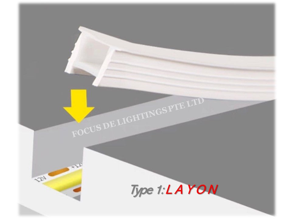 FLEXIBLE SILICONE COVER DIFFUSER FOR FOR LED STRIP -SUITABLE FOR 8MM-1 ...