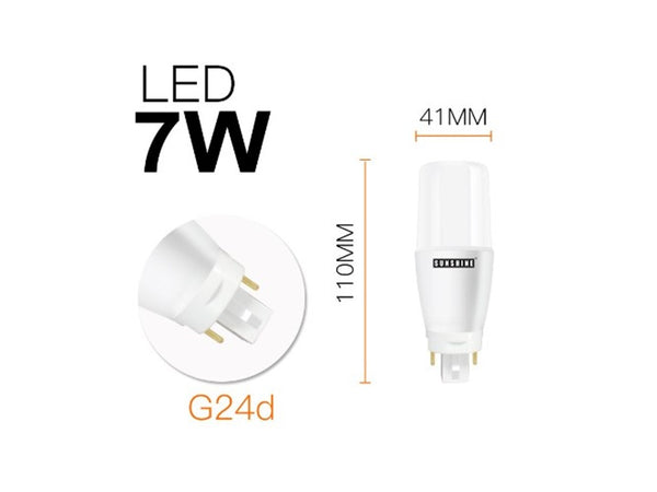 SUNSHINE LED PLC STICK BULB G24d -7W - FOCUS DE LIGHTINGS PTE LTD