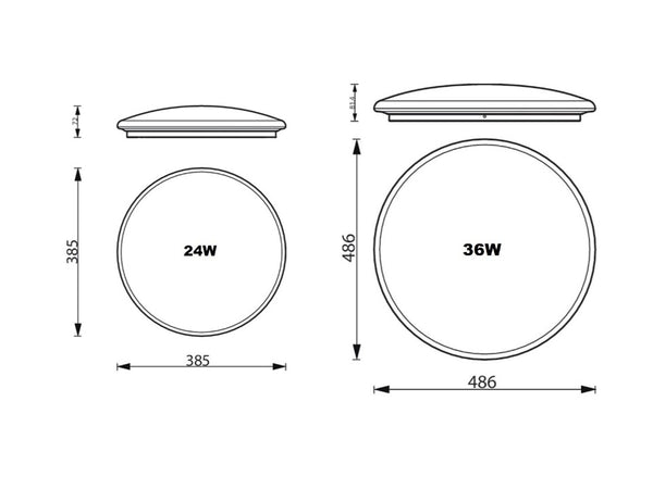 PHILIPS BRAID CL610 LED CEILING LAMP -24w OR 36w (Tri-Colour with Remo ...
