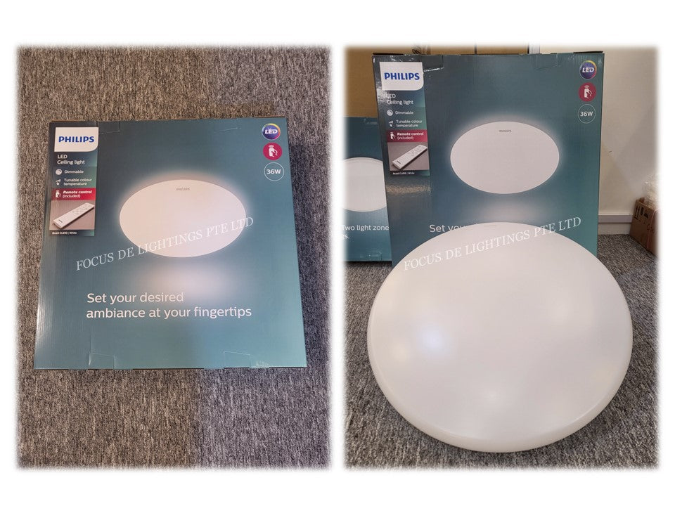 PHILIPS BRAID CL610 LED CEILING LAMP -24w OR 36w (Tri-Colour with Remo ...