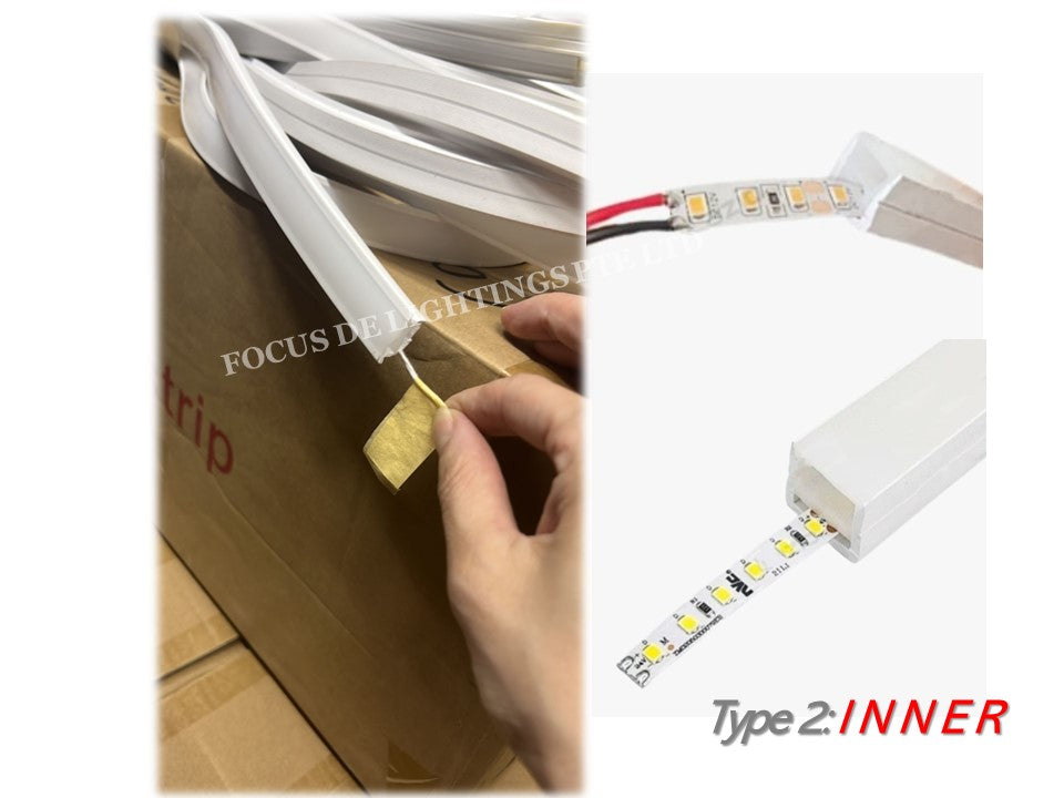 Flexible Silicone Cover Diffuser For For Led Strip Suitable For 8mm 1 Focus De Lightings Pte Ltd