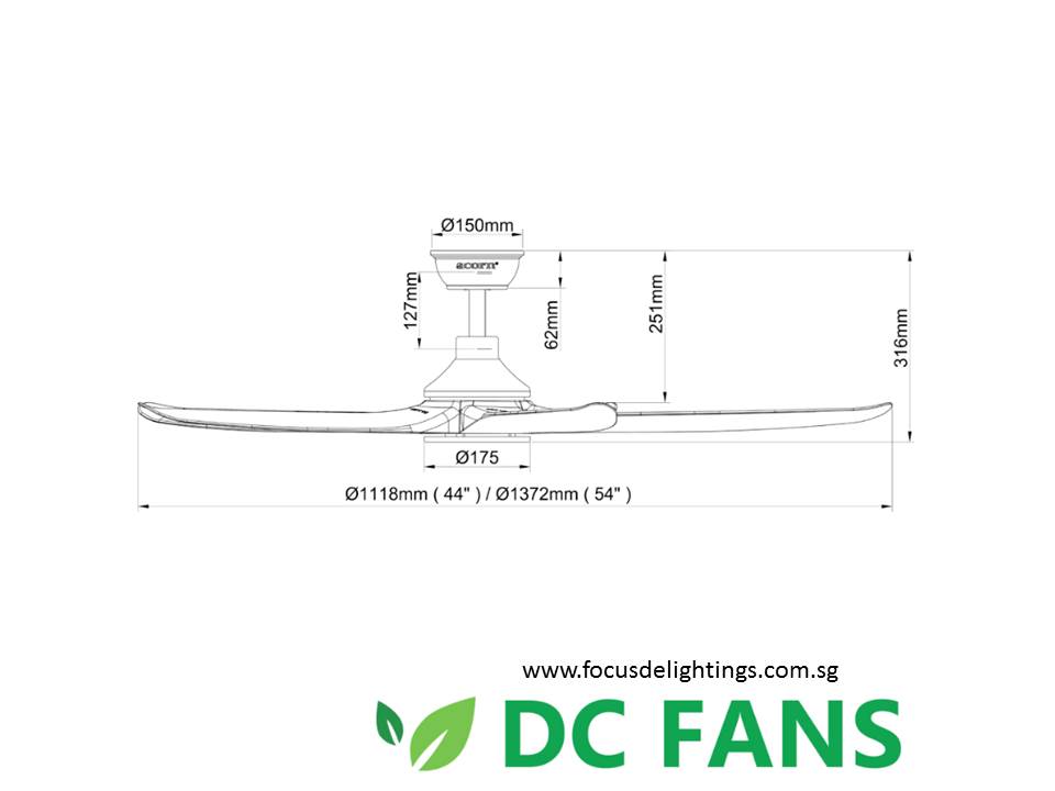 INTAGLIO DC-159 40″ DC FAN (LED LIGHTKIT) - FOCUS DE LIGHTINGS PTE LTD