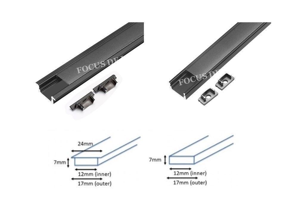 RECESSED / SURFACE MOUNTED - ALUMINIUM PROFILE FOR LED STRIP FIXTURE ...