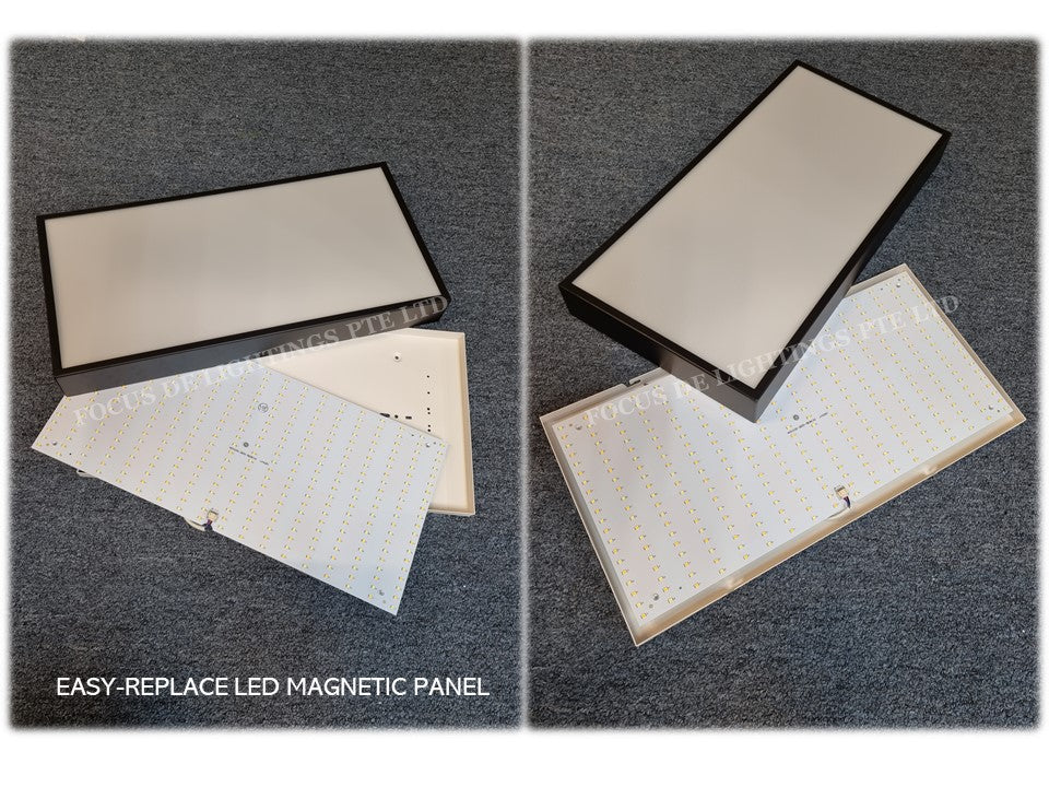 RECTANGLE LED Ceiling Lamp 34241 + Easy-changeable Magnetic Panel ...