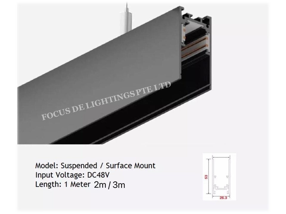 MAGNETIC TRACK SYSTEM - TRACK PROFILES - FOCUS DE LIGHTINGS PTE LTD