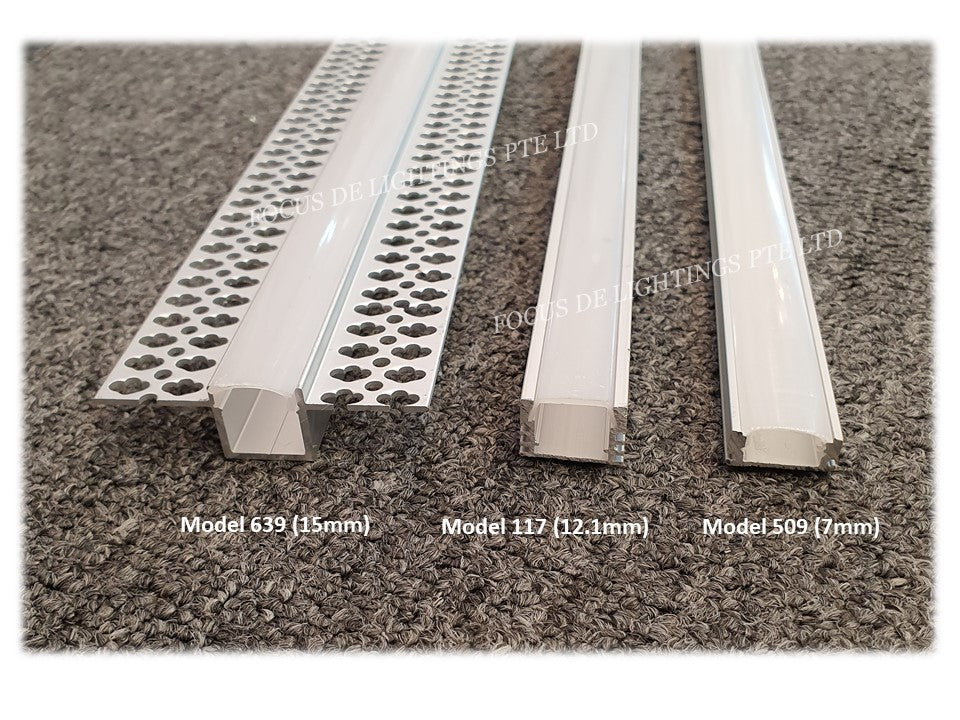 RECESSED / SURFACE MOUNTED - ALUMINIUM PROFILE FOR LED STRIP FIXTURE ...