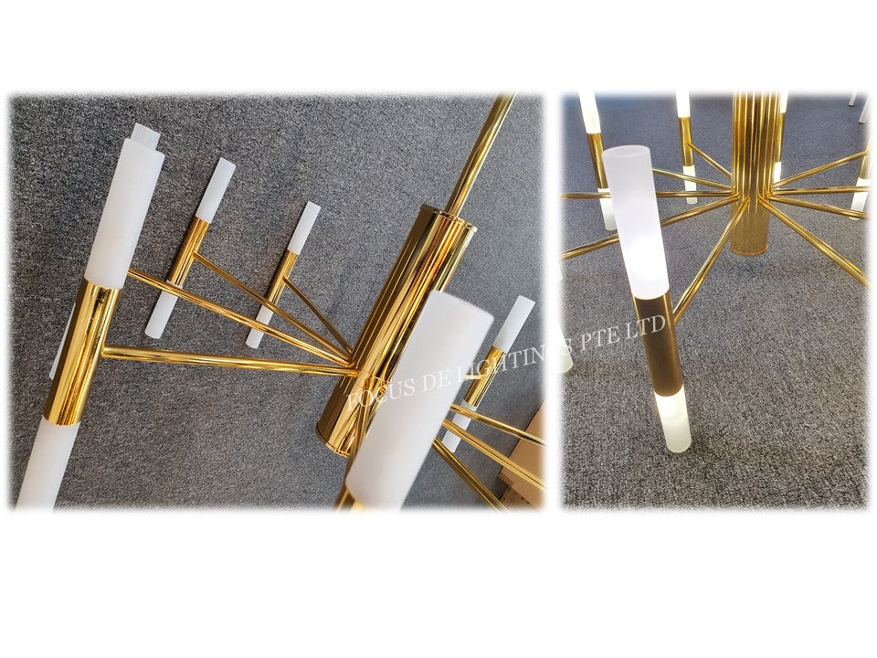 PENDANT GOLD ROD MODERN CHANDELIER LAMP 2020 -20L G4 - FOCUS DE ...