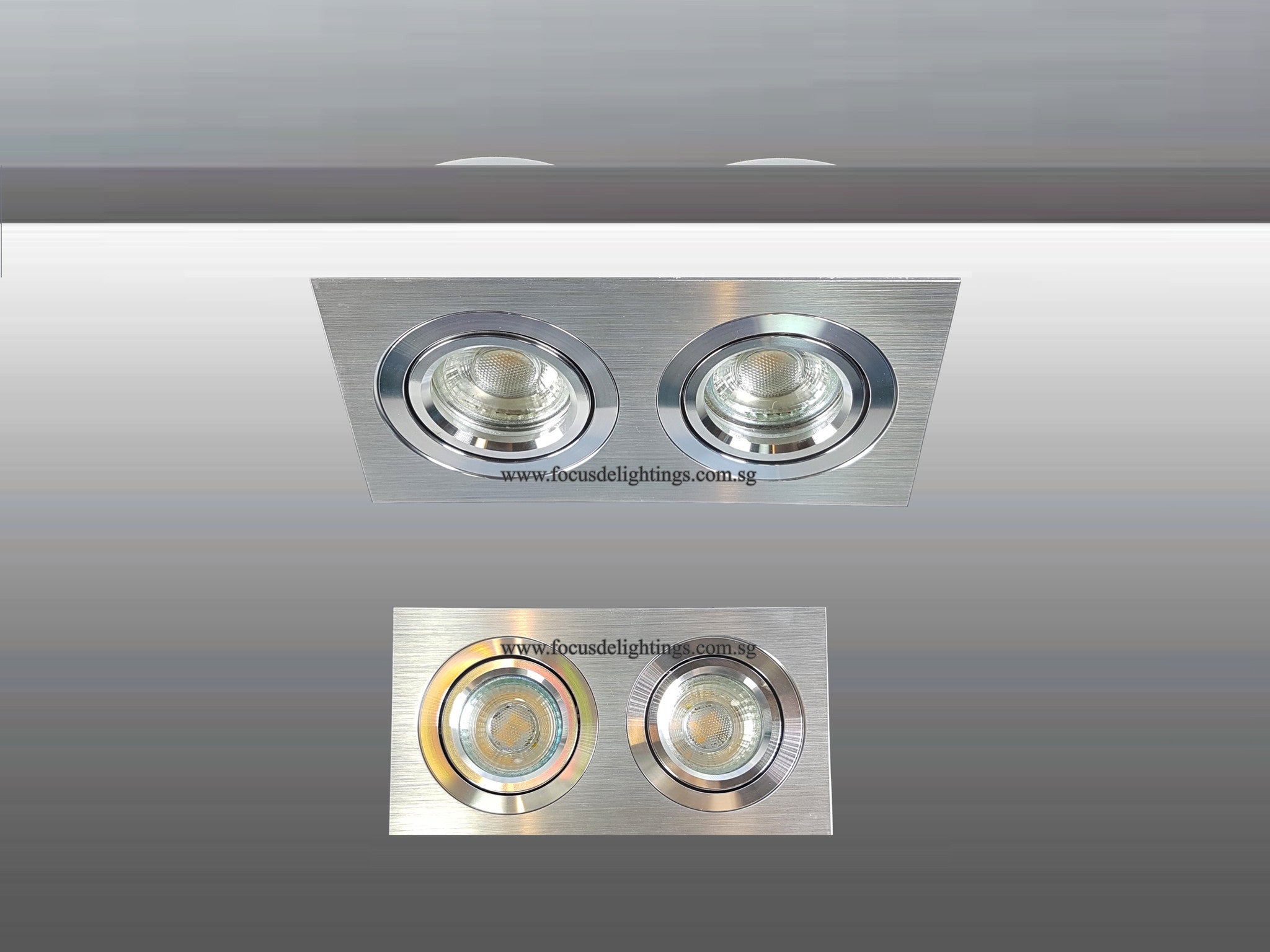 DL 1345 SERIES (SQUARE) (RECTANGLE) ADJUSTABLE RECESSED LIGHTING (GU10 ...