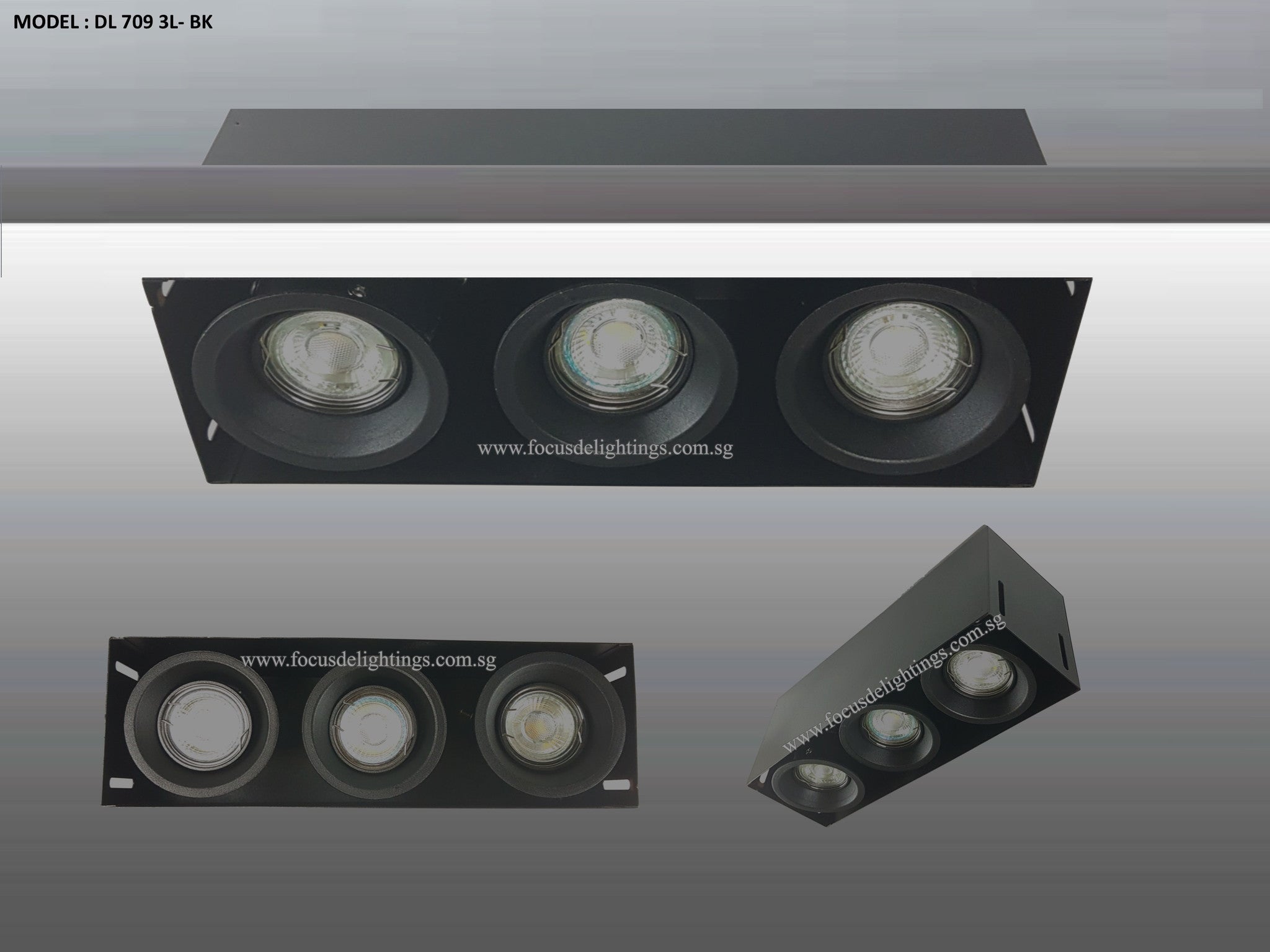 DL 709 TRIMLESS SERIES - ADJUSTABLE RECESSED LIGHTING (PAR16) - FOCUS DE LIGHTINGS PTE LTD