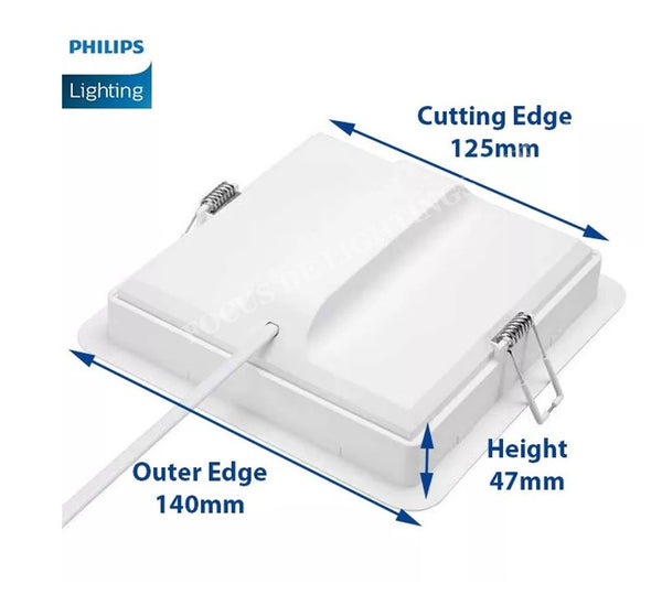 PHILIPS MESON SQUARE 9W/13W DOWNLIGHT -EYECOMFORT - FOCUS DE LIGHTINGS ...