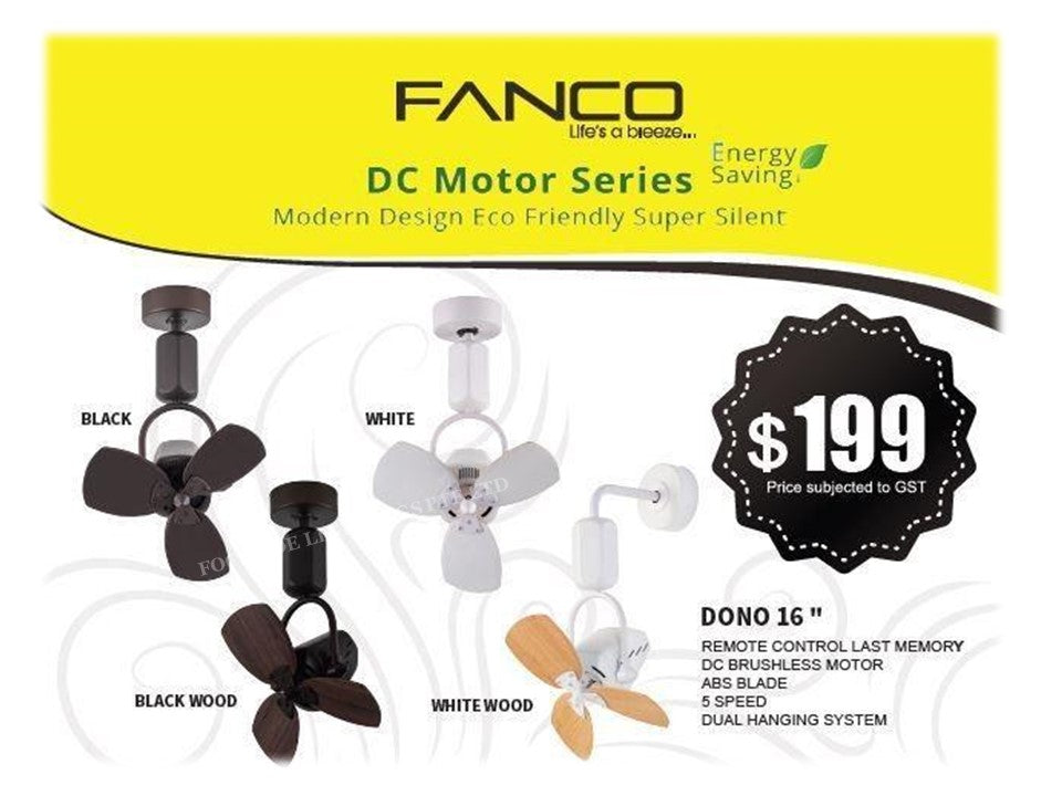 FANCO CORNER FAN -DONO 16" (REVERSIBLE BLADES) - FOCUS DE LIGHTINGS PTE LTD