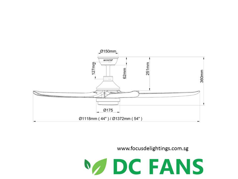 INTAGLIO DC-159 40″ DC FAN (LED LIGHTKIT) - FOCUS DE LIGHTINGS PTE LTD