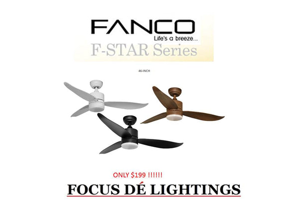 FANCO F-STAR DC CEILING FAN ( 36" / 46" / 52" ) - FOCUS DE LIGHTINGS ...