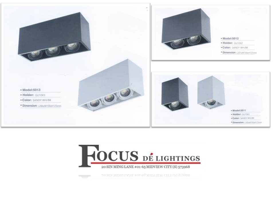 COMPACT CEILING LAMP BOXY 5011/1L 5012/2L 5013/3L ( WHITE/BLACK ...